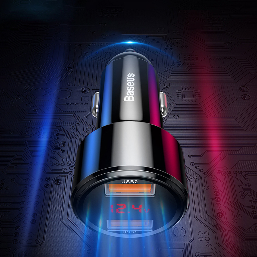 Baseus 45W QC3.0 Dual USB Car Charger for Phone / Tablet